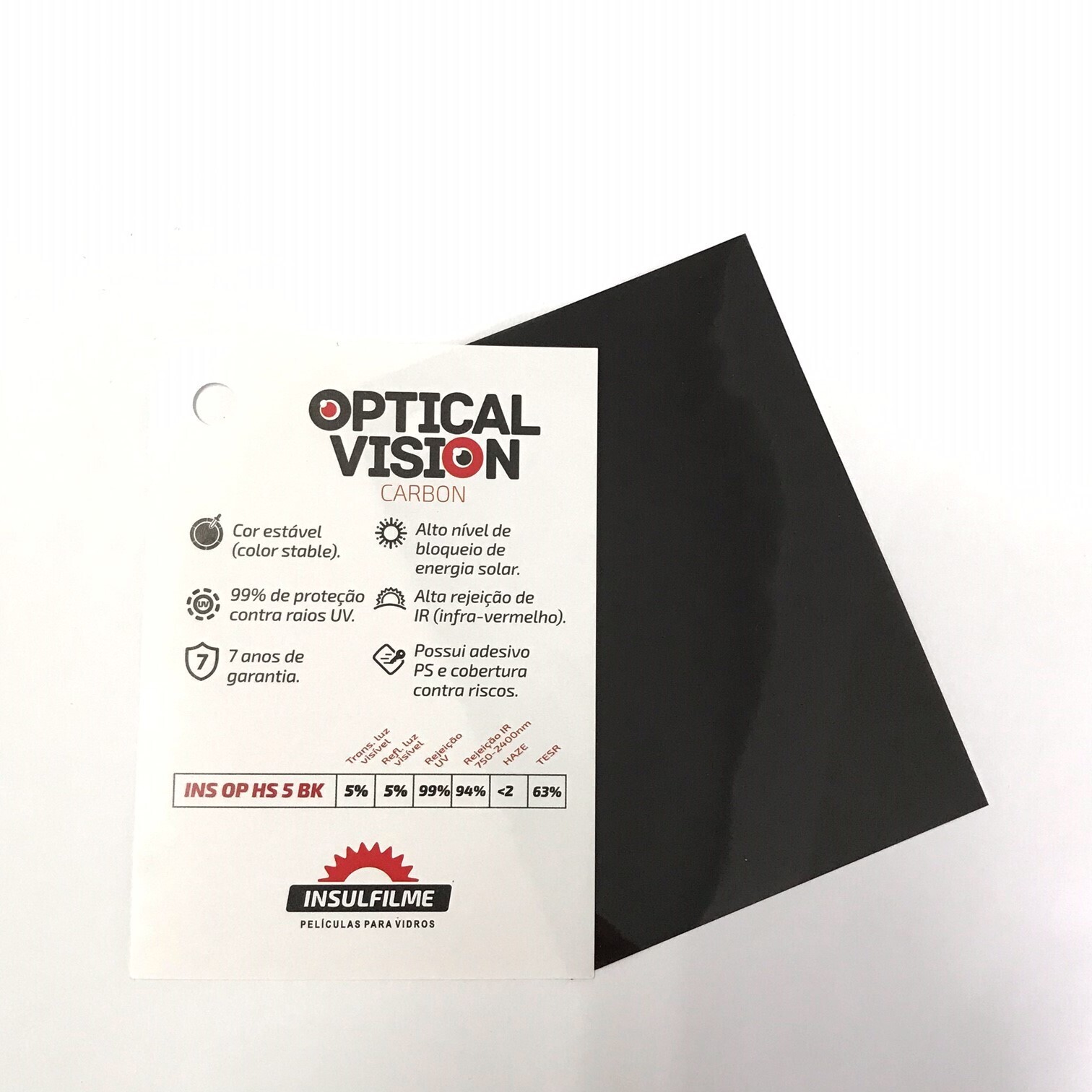 PELÍCULA OPTICAL VISION 5% NANO CARBONO - Window Film